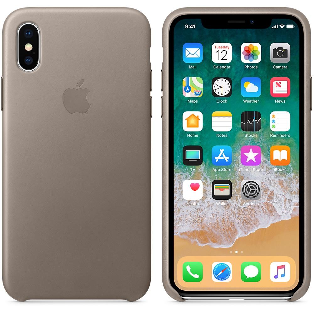 Apple Leather Case iPhone X MQT92ZM A jasnobe owy Etui dedykowane cena i opinie OleOle