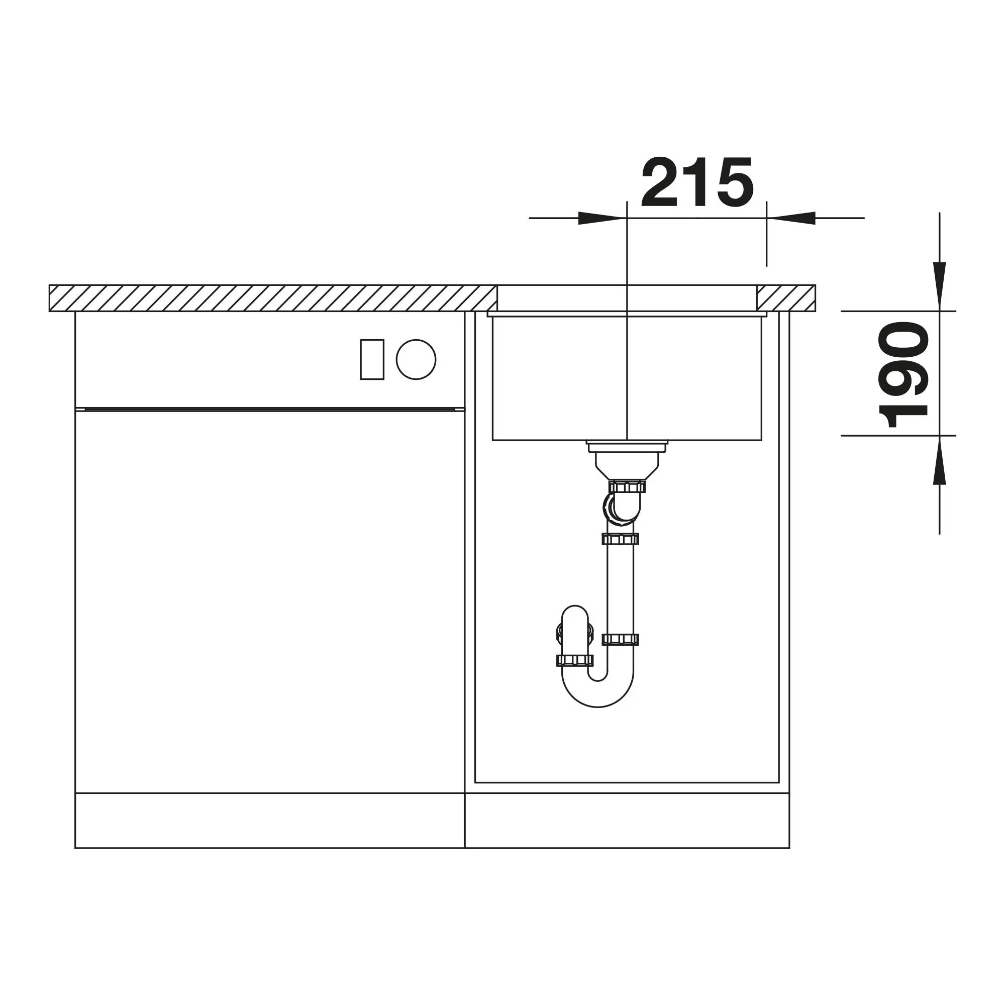 Blanco SUBLINE 400-U 525990 Granitowy Czarny, Zlewozmywak prostokątny ...