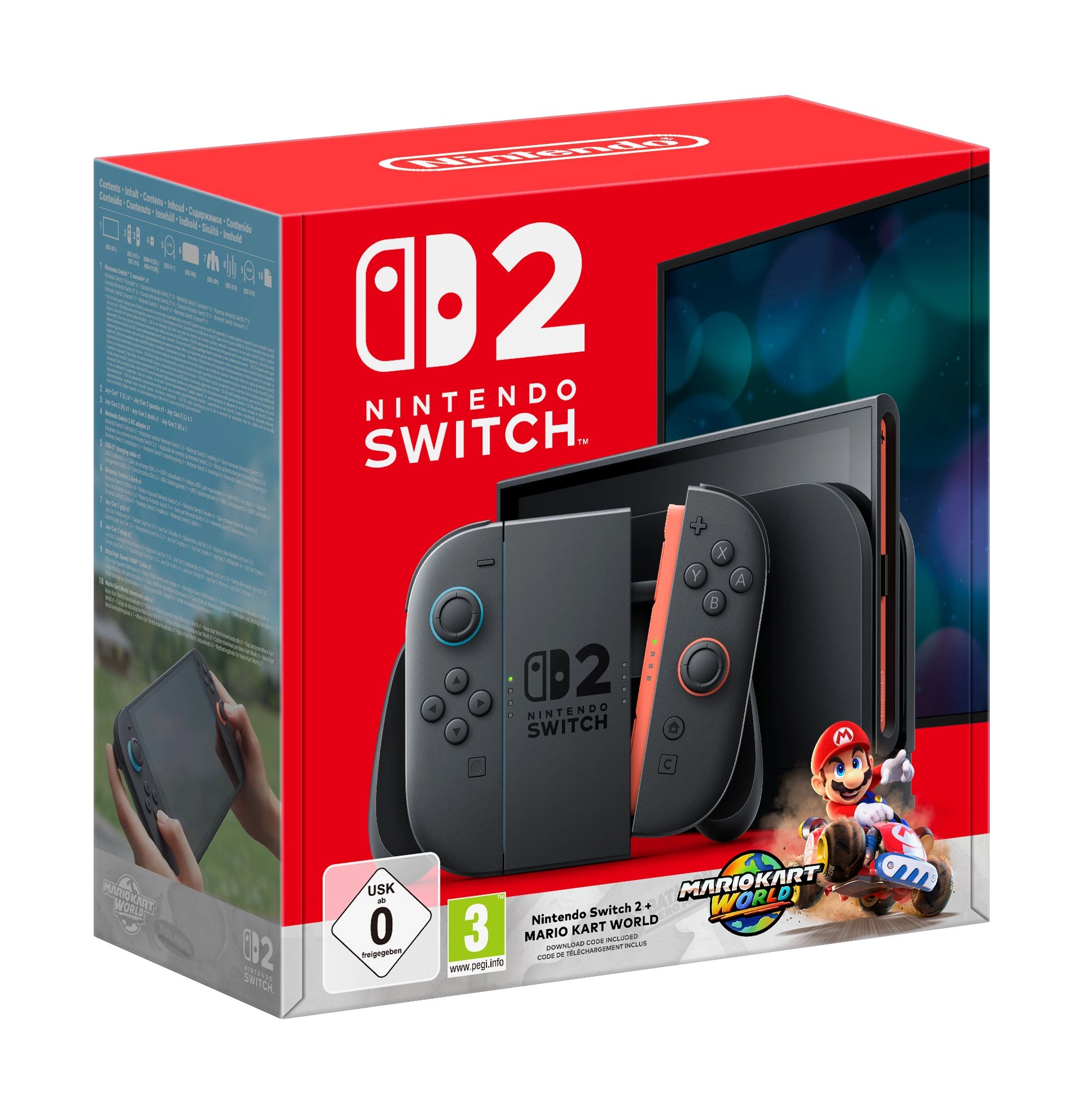 Nintendo Switch 2 Joy-Con Czarny + Mario Kart World + Etui Yaxo ...